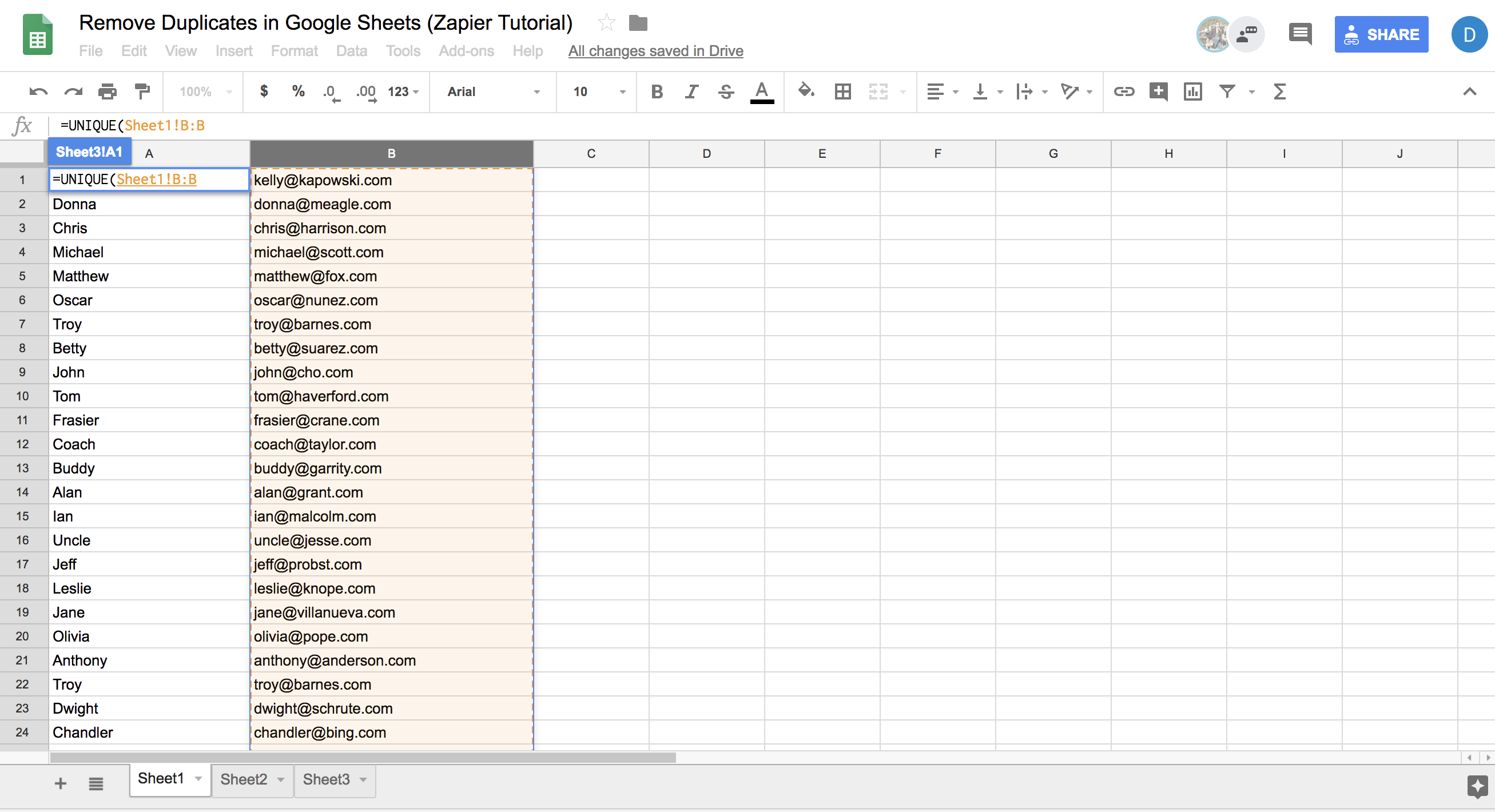 How To Remove Duplicates In Google Sheets