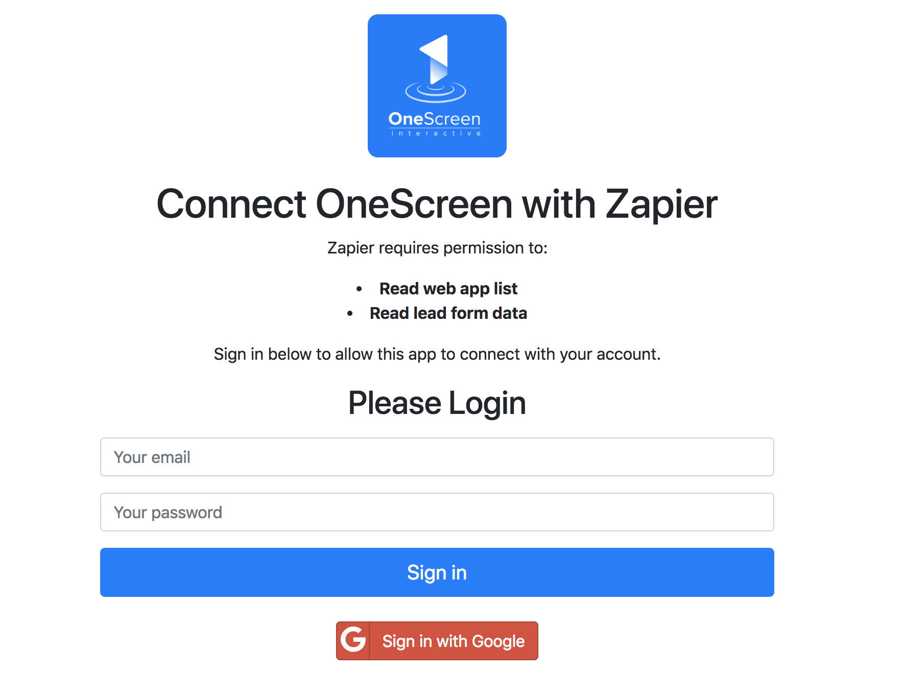 How to Get Started with OneScreen Interactive on Zapier | OneScreen ...